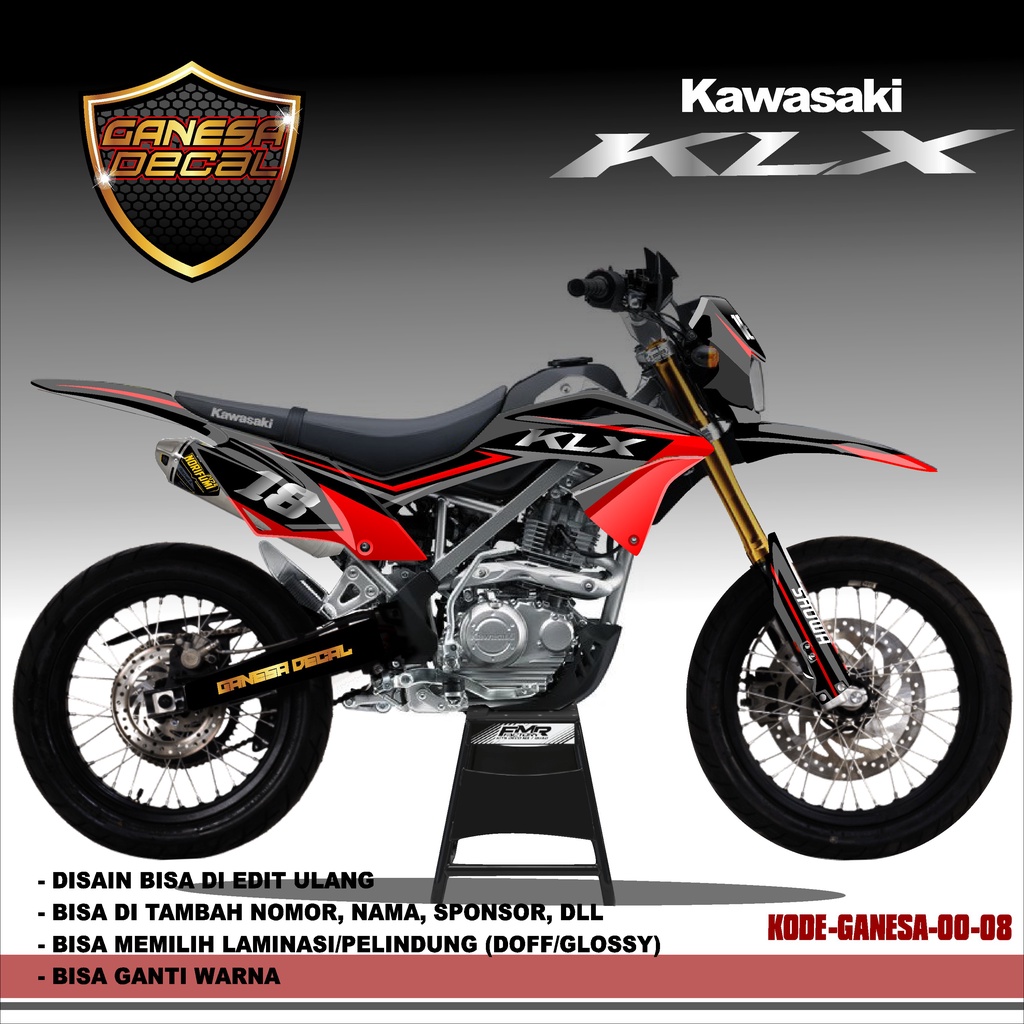 Jual Decal Sticker Motor Cross KLX 150 BF Fullbody-Dekal Stiker KLX BF ...