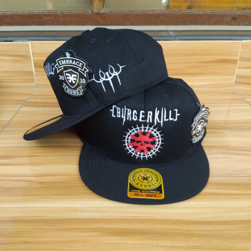 Jual Topi Snapback Distro motif pria gaul Burgerkill | Shopee Indonesia