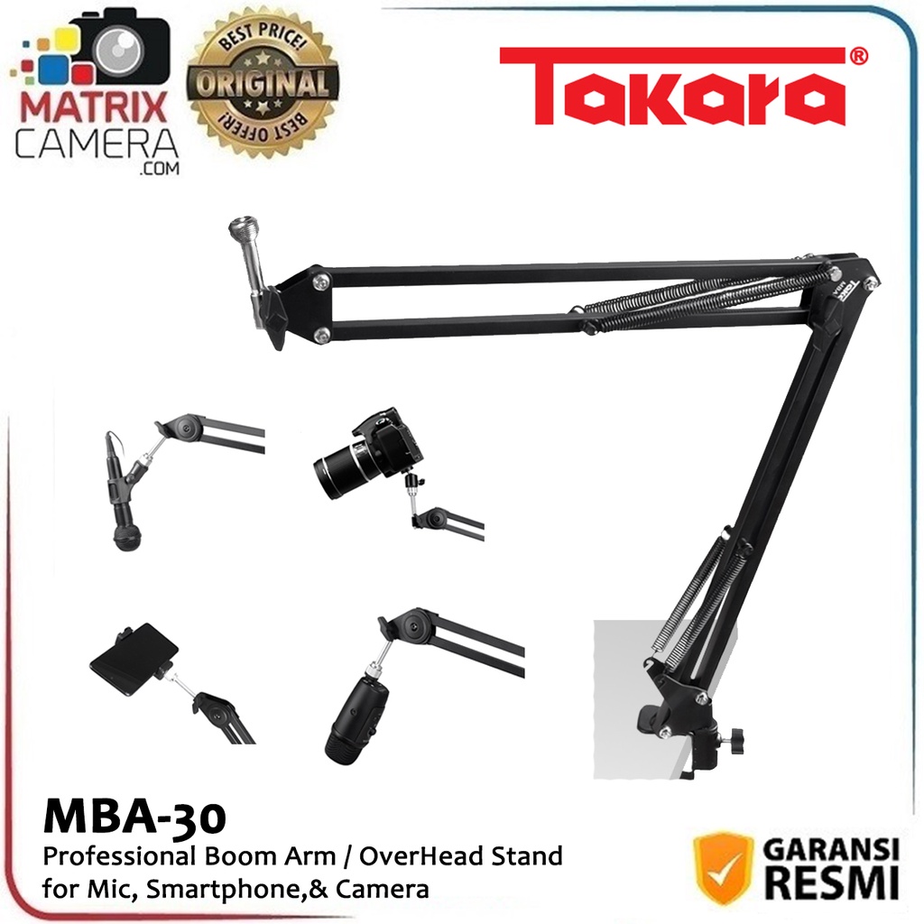 Jual Takara MBA-30 Boom Arm / Over Head Stand for Mic, Smartphone, Camera | Shopee Indonesia