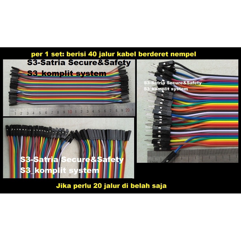 Jual M-F Male Female Kabel Jumper Dupont isi 40 20 cm Breadboard ...