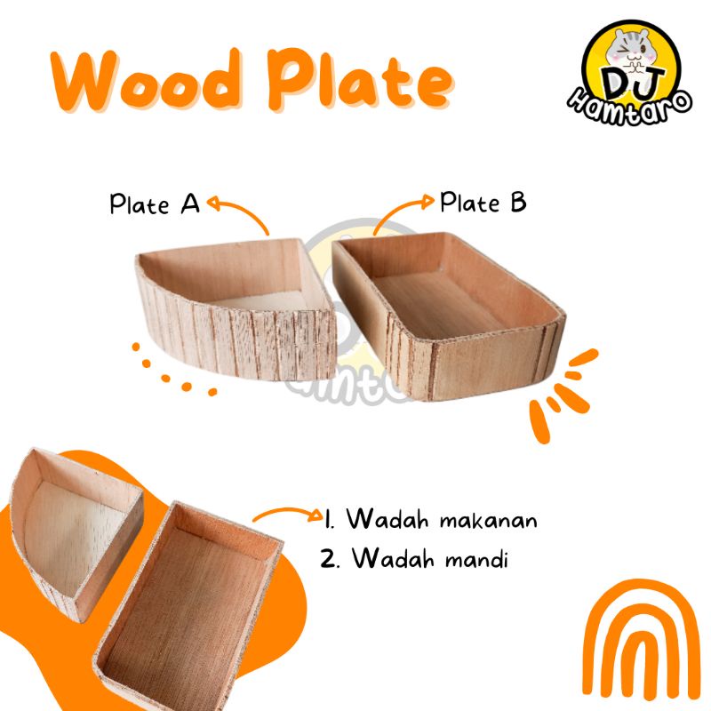 Jual WOOD PLATE || TEMPAT MAKAN HAMSTER || TEMPAT MANDI HAMSTER ...
