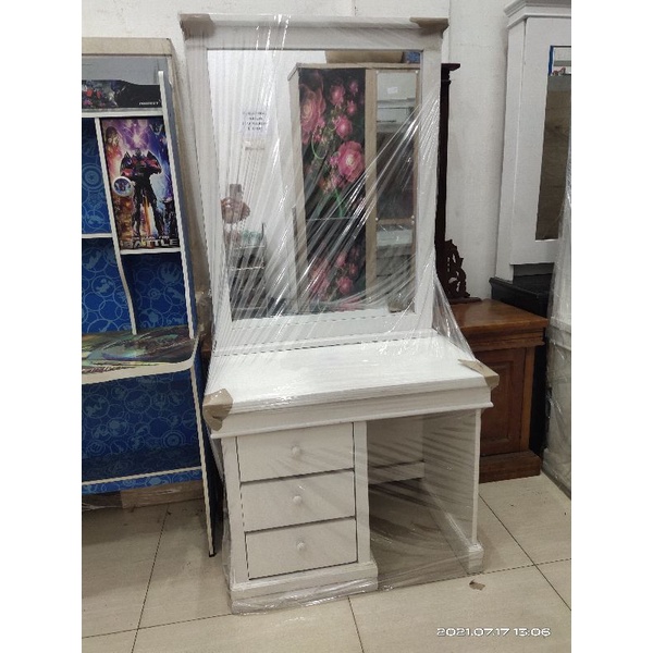 Jual Meja Rias Simple Minimalis Bahan Kayu Padu | Shopee Indonesia