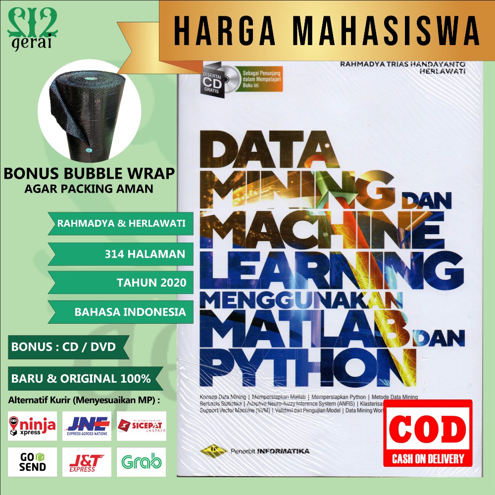 Jual BUKU DATA MINING DAN MACHINE LEARNING MENGGUNAKAN MATLAB DAN PYTHON RAHMADYA TRIAS ...