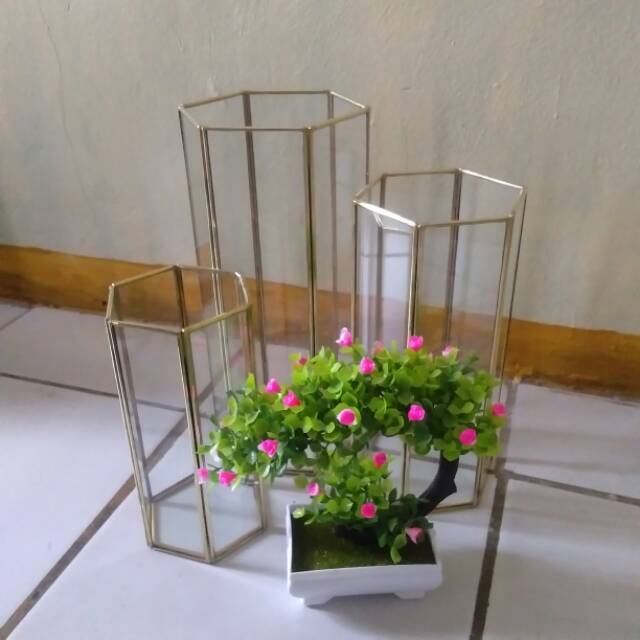 Jual VAS BUNGA 1 SET (3 PCS) 20,30,40 CM | Shopee Indonesia