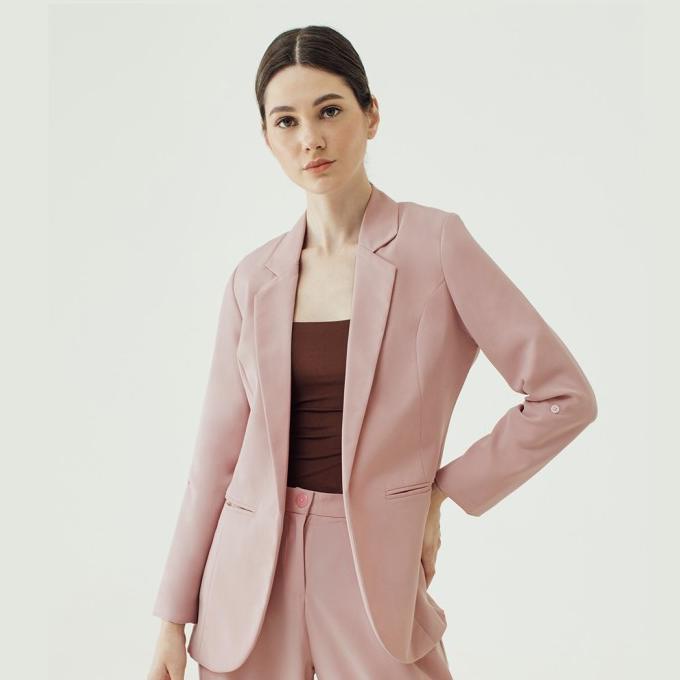 Jual ELEVATED VIE BLAZER POWDER PINK | Shopee Indonesia