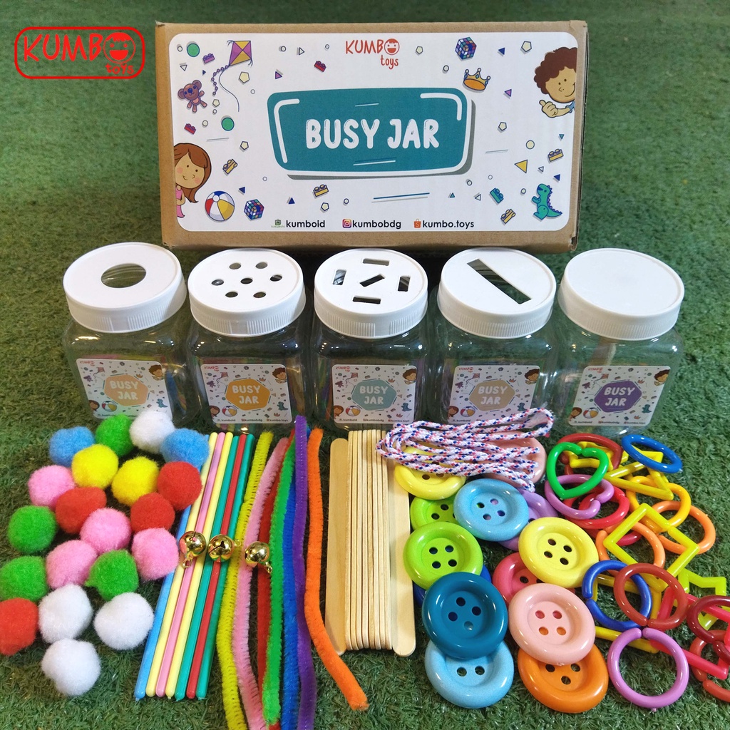 Jual Mainan Montessori Busy Jar Fine Motoric Play Mainan Sensory ...