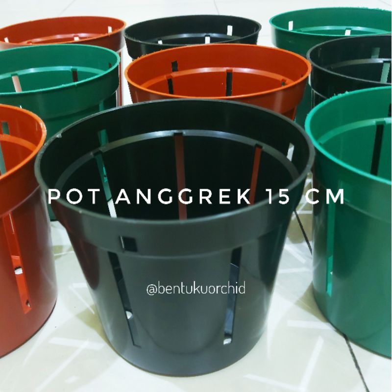 Jual Pot Anggrek GMP Diameter 15 x 13 cm isi 10 pcs / Pot Berlubang ...