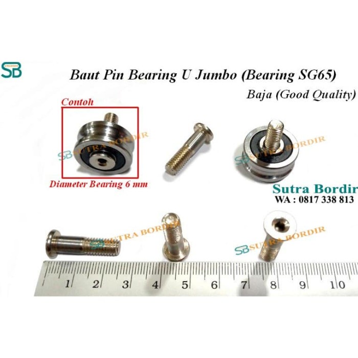 Jual Baut Pin Bearing U Jumbo Sg65 Baja Baut Bearing Bordir Komputer ...