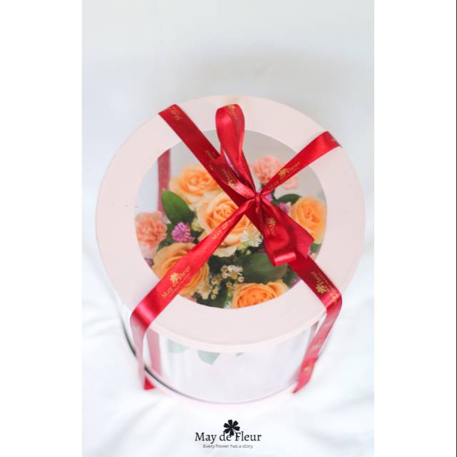 Jual Giant Round Korean Flower Box (Box Bundar Bunga) | Shopee Indonesia