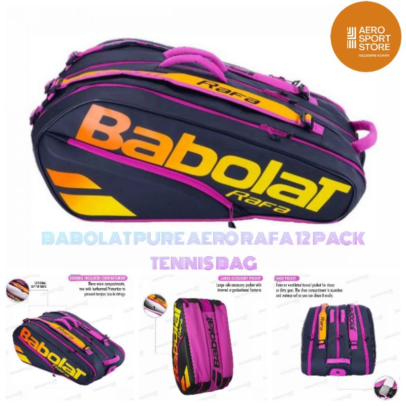 Jual [ TAS TENIS LAPANGAN BABOLAT PURE AERO RAFA BAG 12 PACK - ORIGINAL ] | Shopee Indonesia