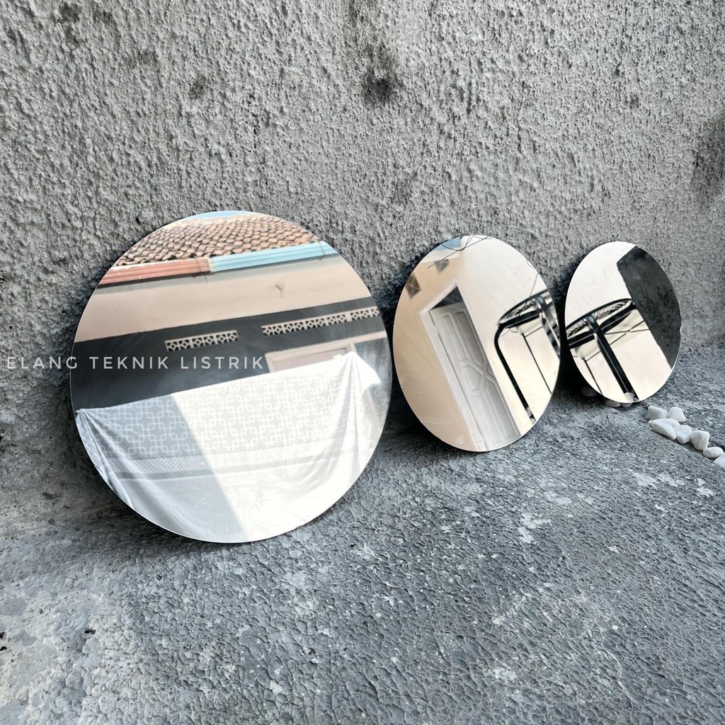 Jual Kaca Cermin Bulat Aestetic Tebal 2MM / Dekorasi Rumah Minimalis ...