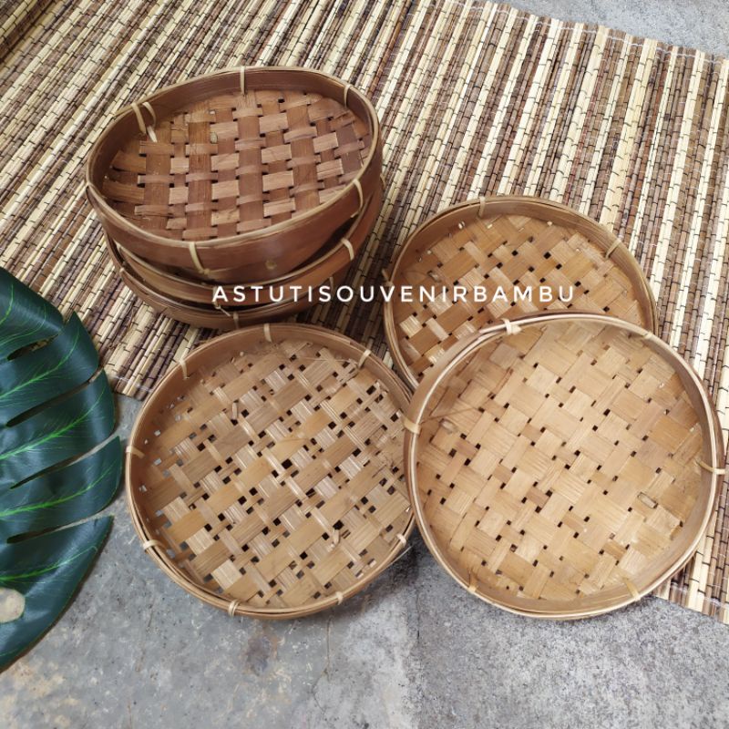 Jual PIRING BAMBU BULAT 15cm / piring lalapan / piring penyetan ...