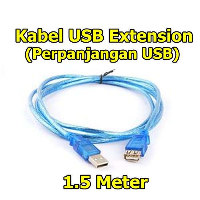 Jual Kabel Usb Extension 1.5 Meter Male to Female | Shopee Indonesia