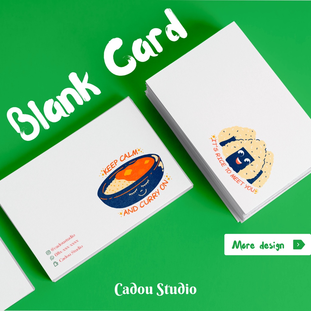 Jual Blank Card / Kartu Ucapan / Greeting Card / Gift Card Kosong Polos ...