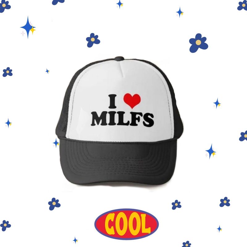 Jual BUY 2 GET 1 FREE ll i love milfs hat y2k custom topi | Shopee ...
