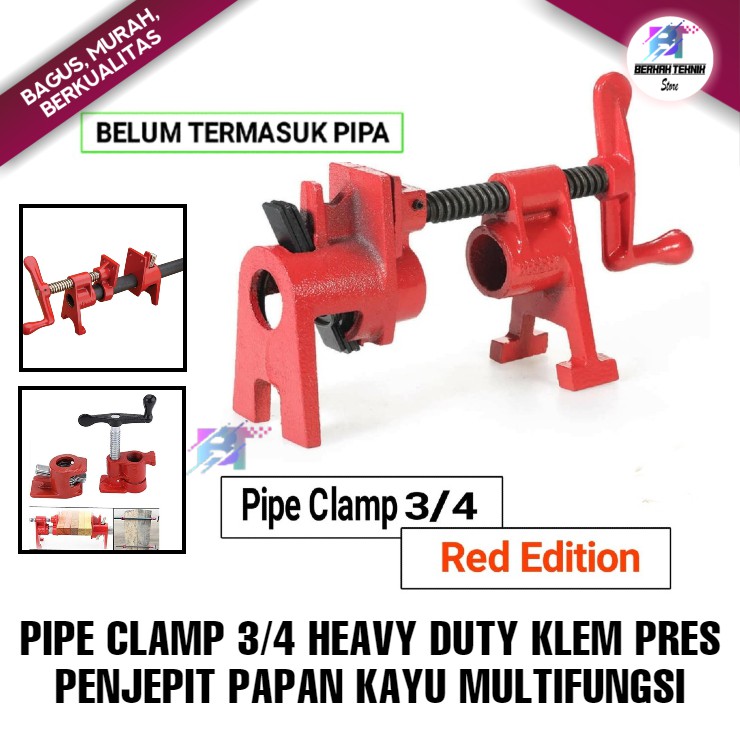 Jual Pipe Clamp 3/4 Heavy Duty klem pres penjepit papan kayu ...