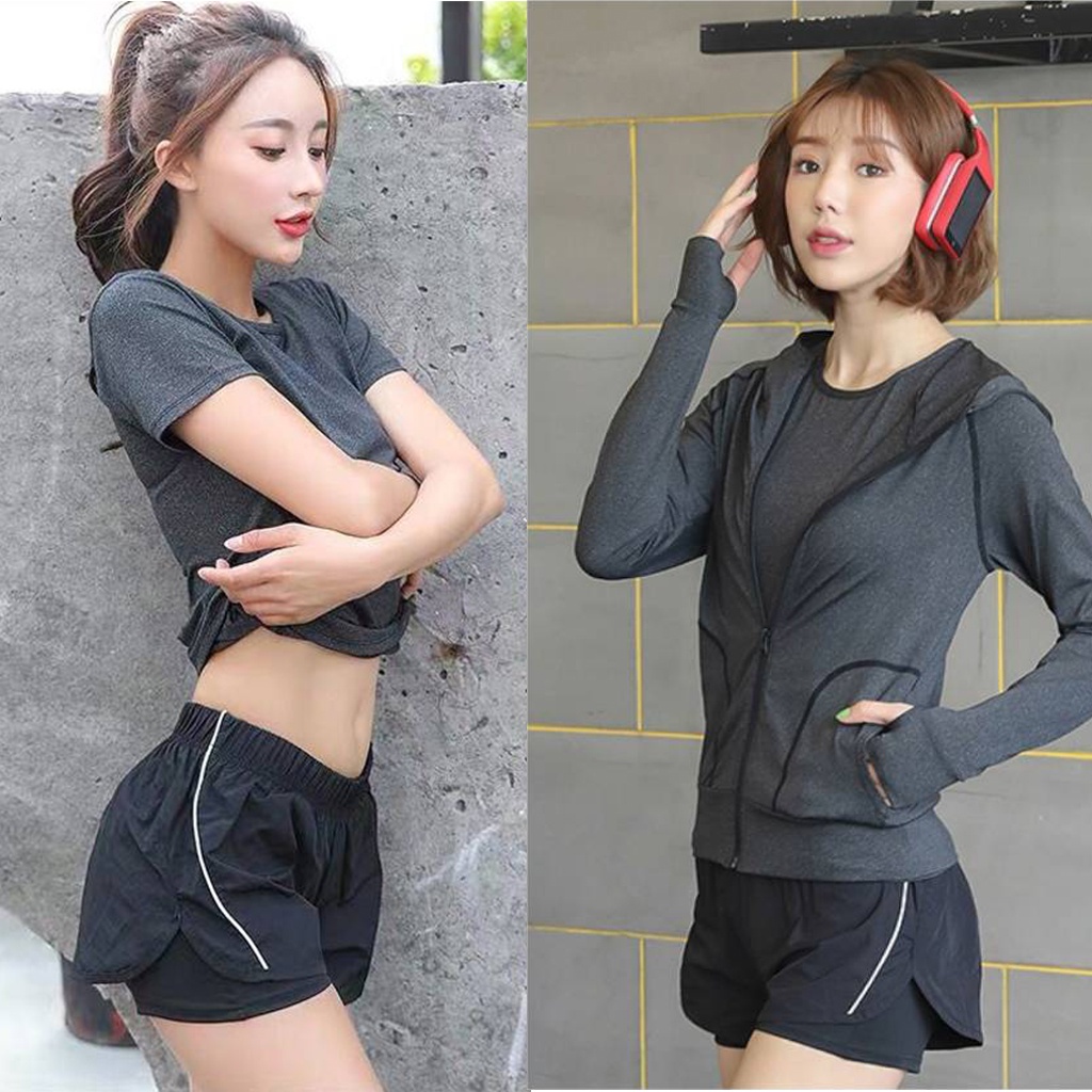 Jual Oppa Style Shop High Waist Celana Pendek Legging Training Wanita ...