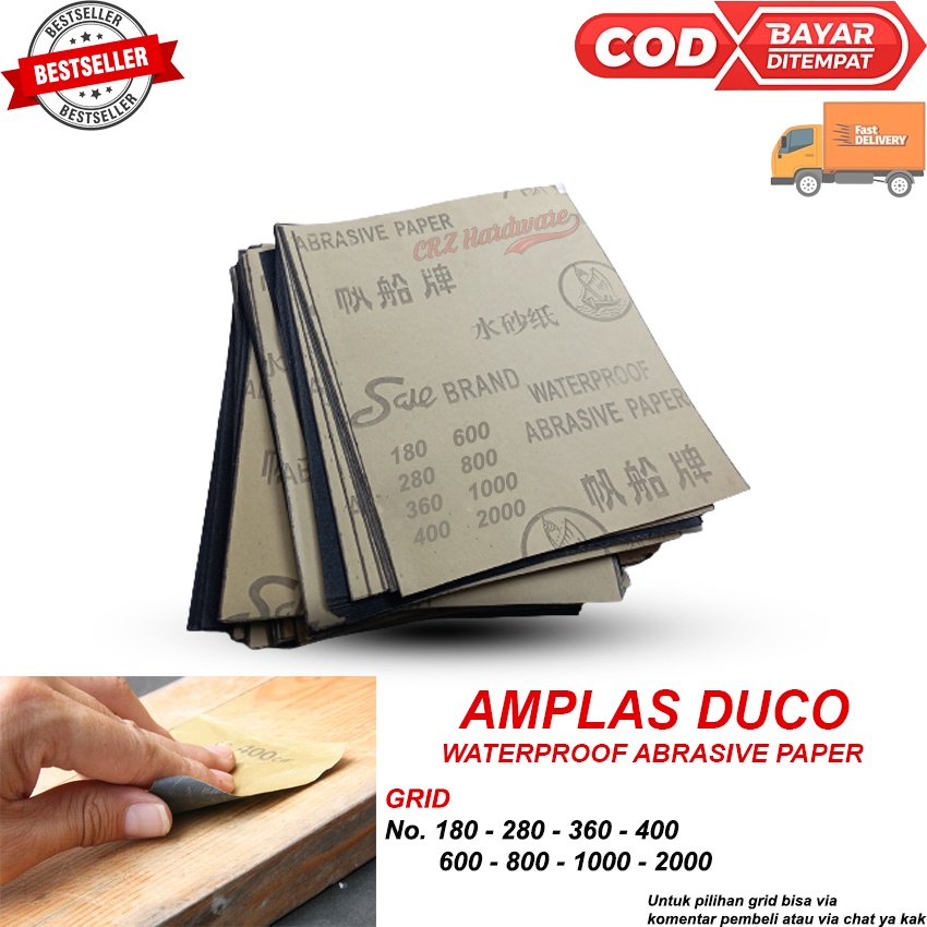 Jual Amplas Duco Waterproof Amplas Kertas Lembaran Ampelas Cat Kayu ...