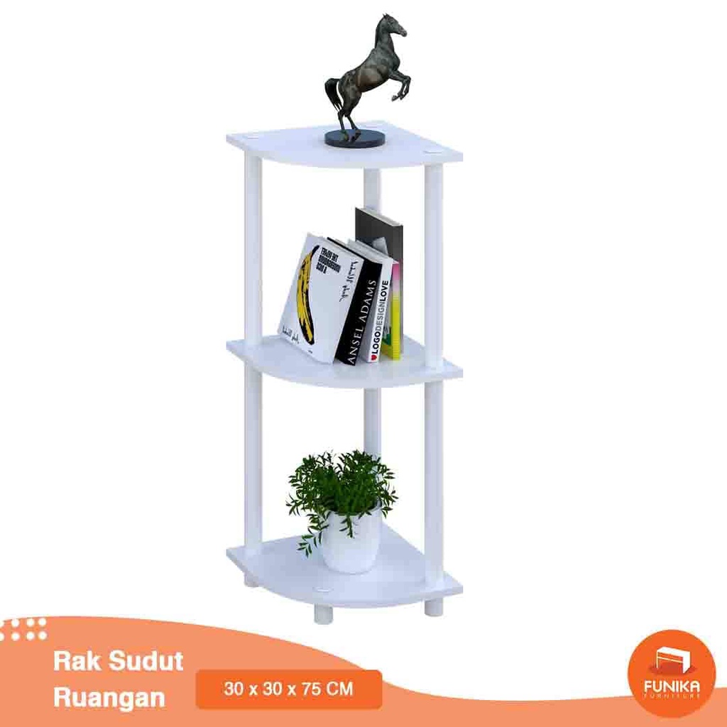 Jual FUNIKA 12077 - Rak Sudut Serbaguna / Rak 3 Susun / Lemari Pajangan ...