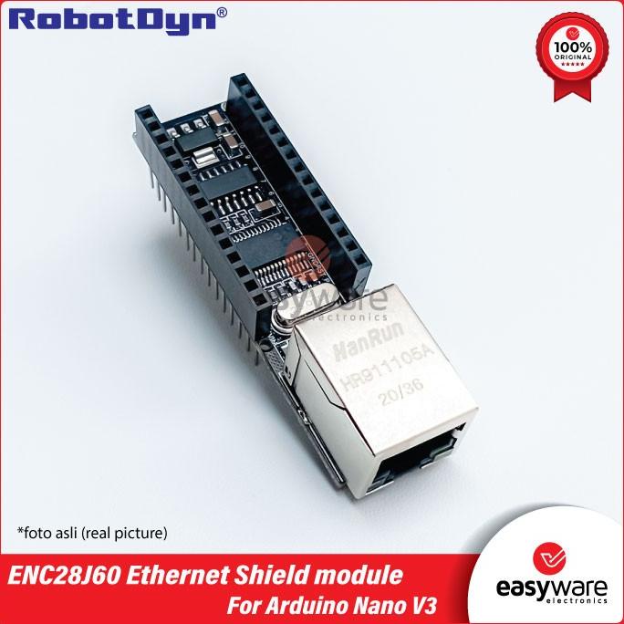 Jual RobotDyn ENC28J60 Ethernet Shield module for Arduino Nano V3 easywa53 Juara | Shopee Indonesia