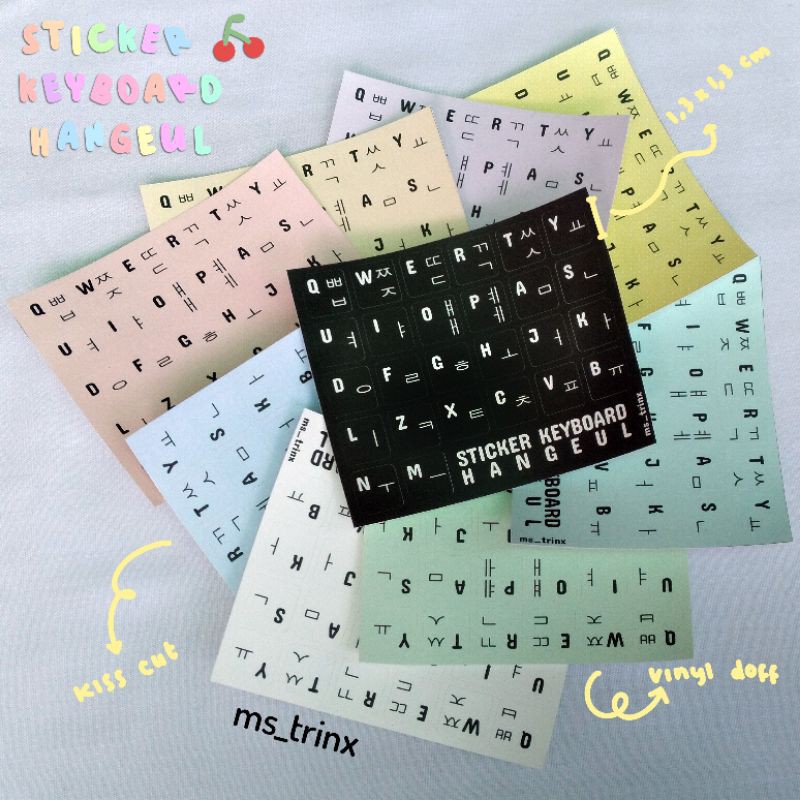 Jual Sticker Keyboard Hangeul / Hangul [ Stiker ] BACA DESKRIPSI ...