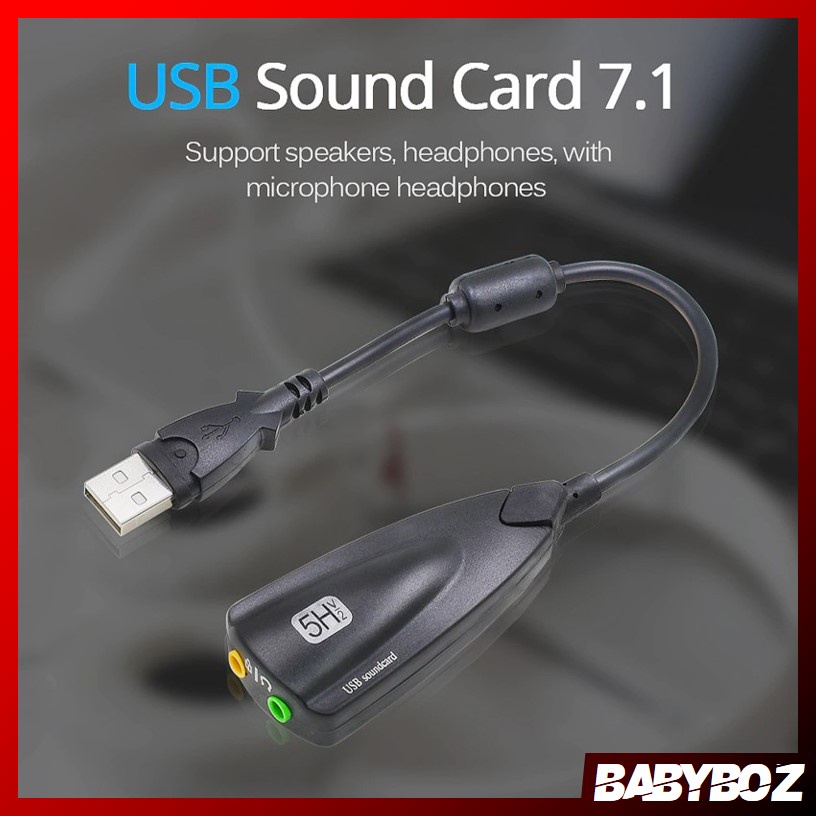 Jual Sound Card USB Virtual 7.1 Channel dengan Chipset China - 5Hv2 | Shopee Indonesia