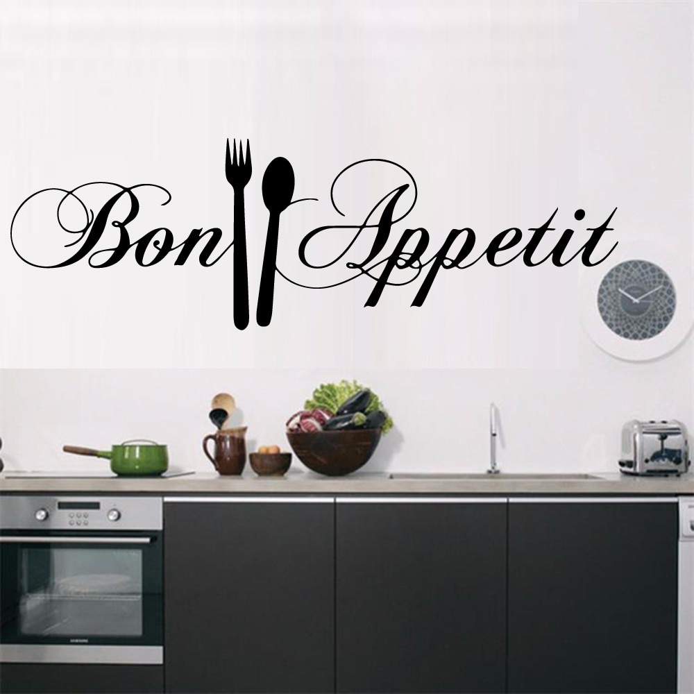 Jual Stiker Dinding Dapur Funny Bon Appetite Wall Stickers Home Vinyl ...