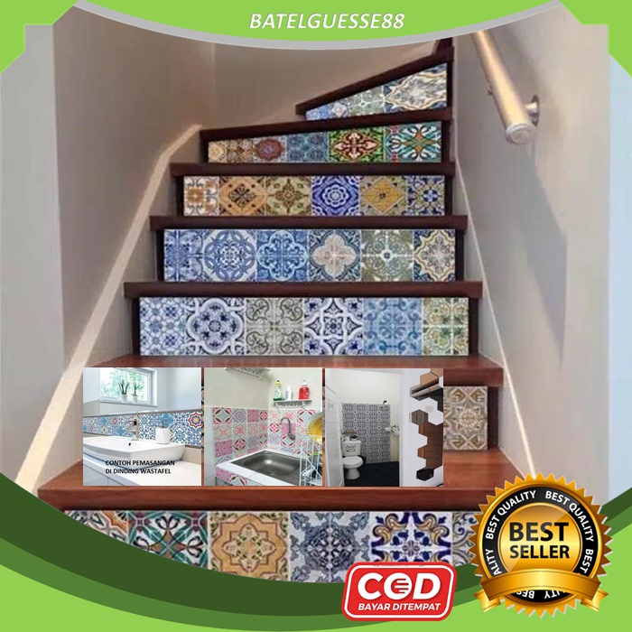 Jual (B88)Sticker Keramik Murah Sticker Tegel List Sudut Sticker ...