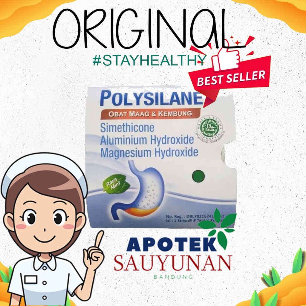 Jual Polysilane Tablet Obat Maag Asam Lambung Polisilane Gastritis ...