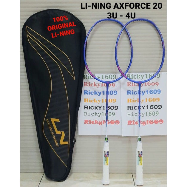 Jual RAKET BADMINON LINING AXFORCE 20 - 3U/4U - BOX WING FRAME - HEAD ...