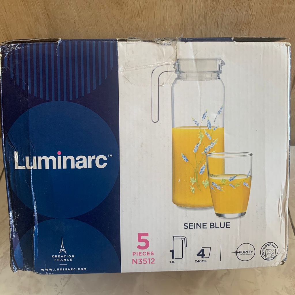 Jual Luminarc Rotterdam Boisson Seine Blue 1 Set | Shopee Indonesia