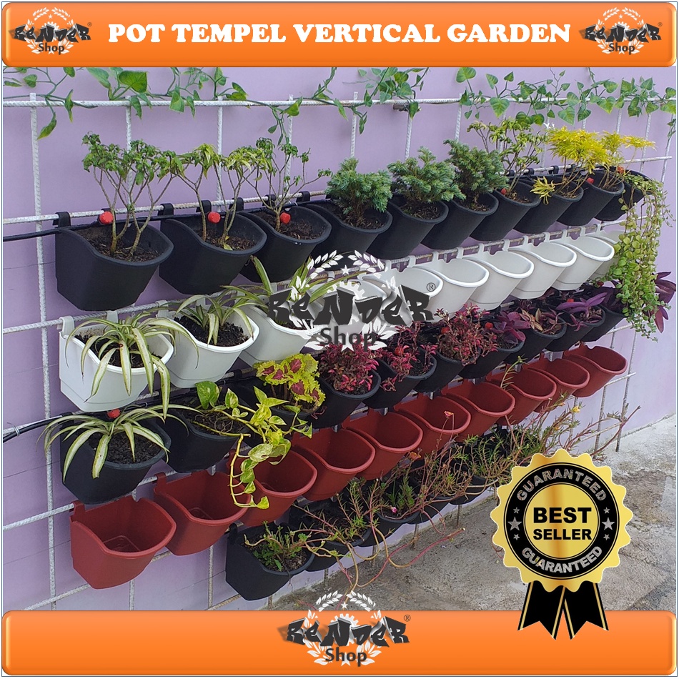 Jual Pot Tempel / Vertical Garden / Pot Gantung / Pot Balkon | Shopee ...