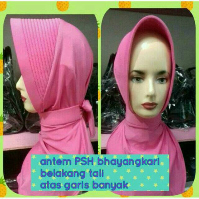 Jual Jilbab pink/jilbab Bhayangkari Anti Tembem | Shopee Indonesia