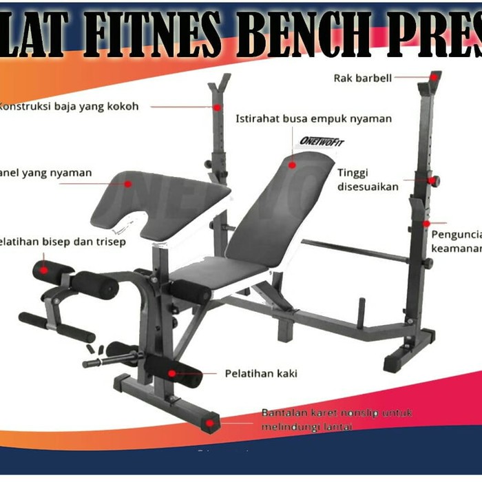 Jual bench press komplit stik + beban 40 kg | Shopee Indonesia
