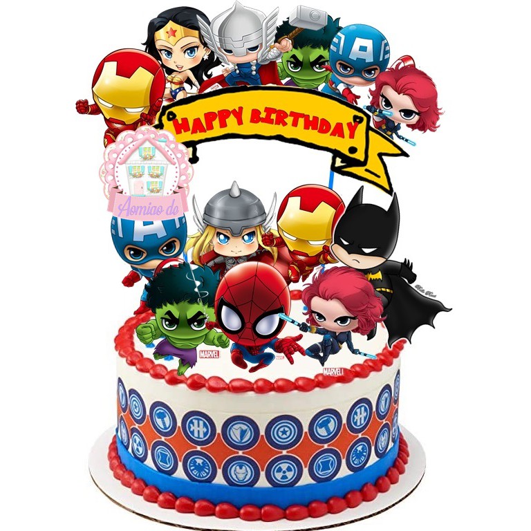 Jual AVENGERS CHIBI CAKE TOPPER | Shopee Indonesia