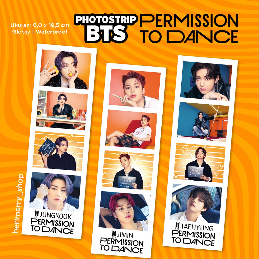 Jual Photostrip BTS Permission to Dance - Merchandise Army KPOP Taehyung Jimin Jungkook Jin J ...