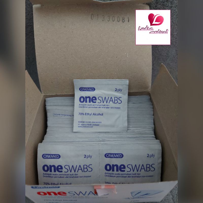 Jual One Swabs Alkohol Swab /Tisu Alkohol Swabs Onemed Eceran | Shopee ...