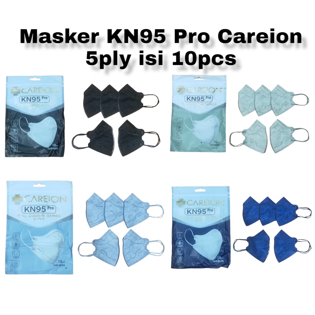 Jual MASKER KN95 PRO CAREION EARLOOP 5PLY ISI 10PCS MASKER KN95 CAREION ...
