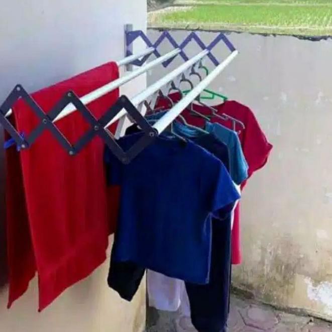 Jual HR6♥ JEMURAN DINDING LIPAT FLEKSIBEL JEMURAN PORTABLE SUDUT ...