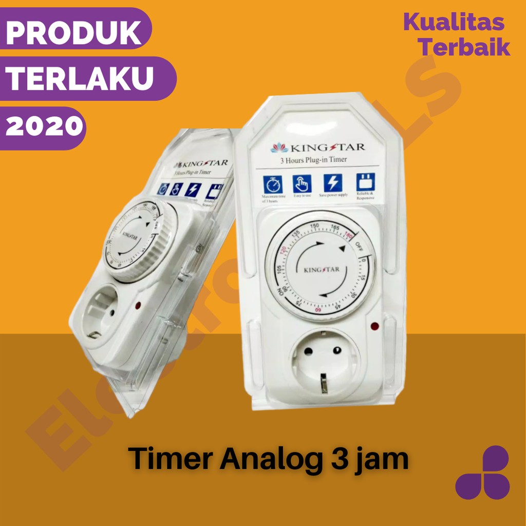 Jual STOP KONTAK TIMER ANALOG 3 JAM (TERLARIS) | Shopee Indonesia