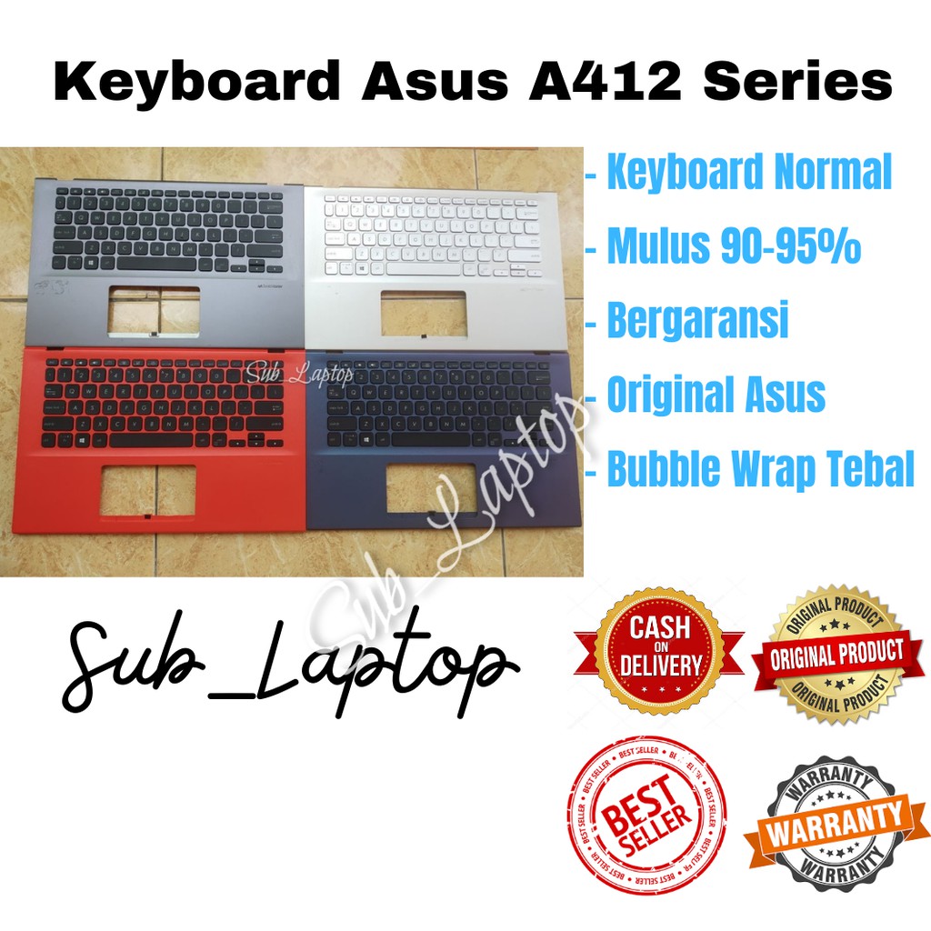 Jual Keyboard Asus A412 X412 A412D A412DA A412F A412FA A412FL A412U ...