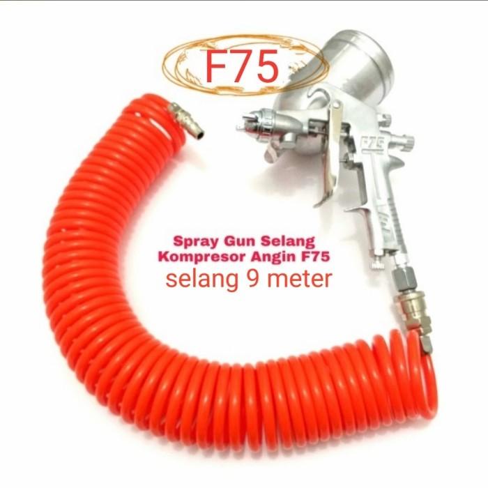 Jual spray gun f75 aplikasi cat selang 9meter | Shopee Indonesia
