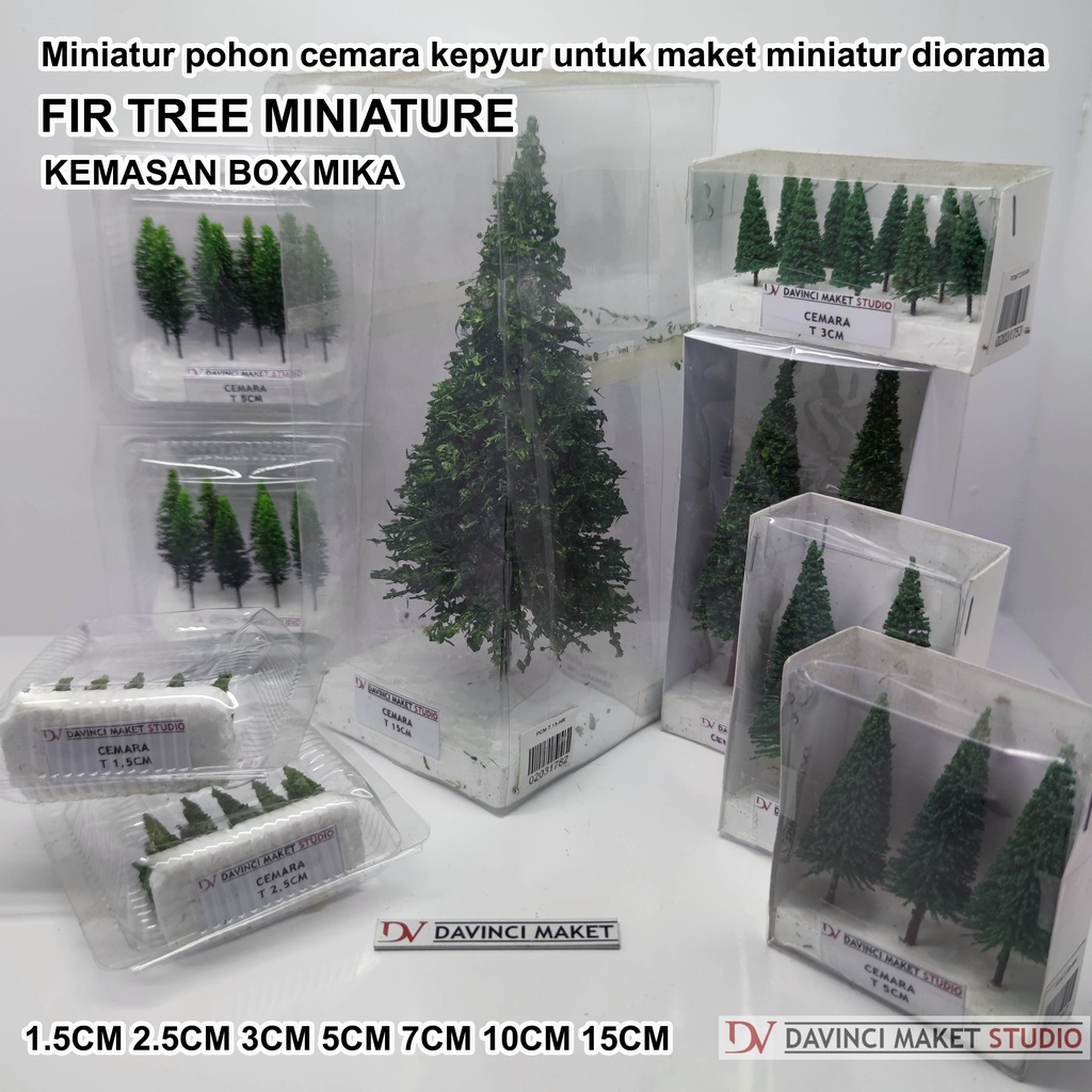 Jual (MH) Miniatur Pohon Cemara Kepyur Hijau Maket Diorama - Fir Tree ...