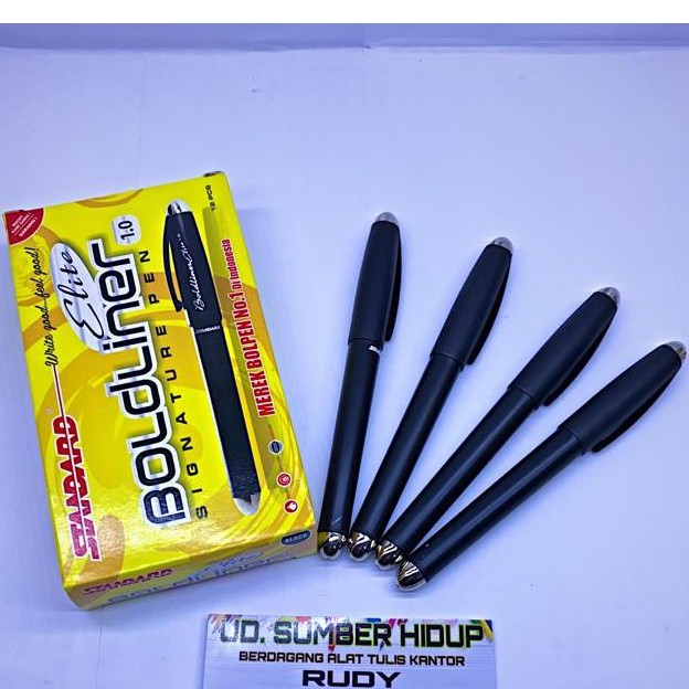 Jual Pulpen Standart BOLDLINER signature pen 1.0, Harga perlusin isi 12 ...