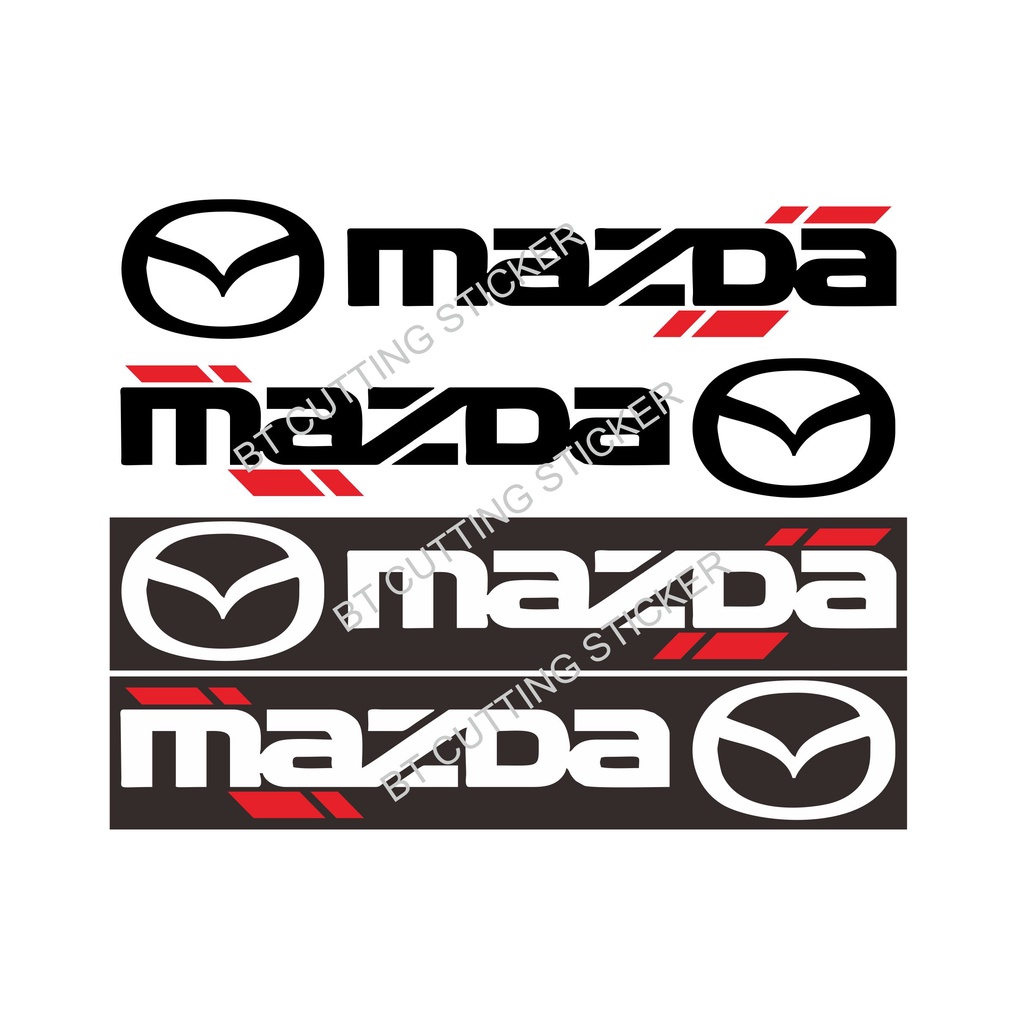 Jual sticker mobil mazda sport sticker sport sticker mazda mazda 2 ...