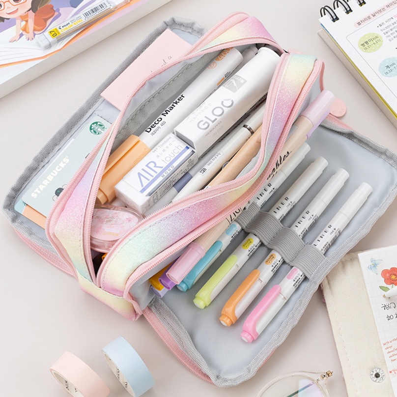 Jual AGOEE-Glitter Pencil Cases For Girls School Supplies Pencil Box ...