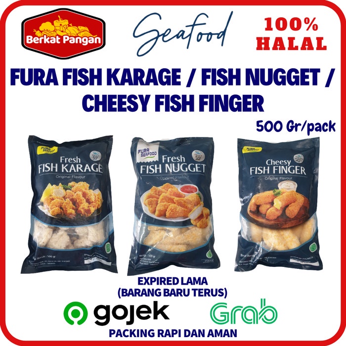 Jual FURA Seafood Fish Karage / Fish Nugget / Cheesy Fish Finger 500gr ...