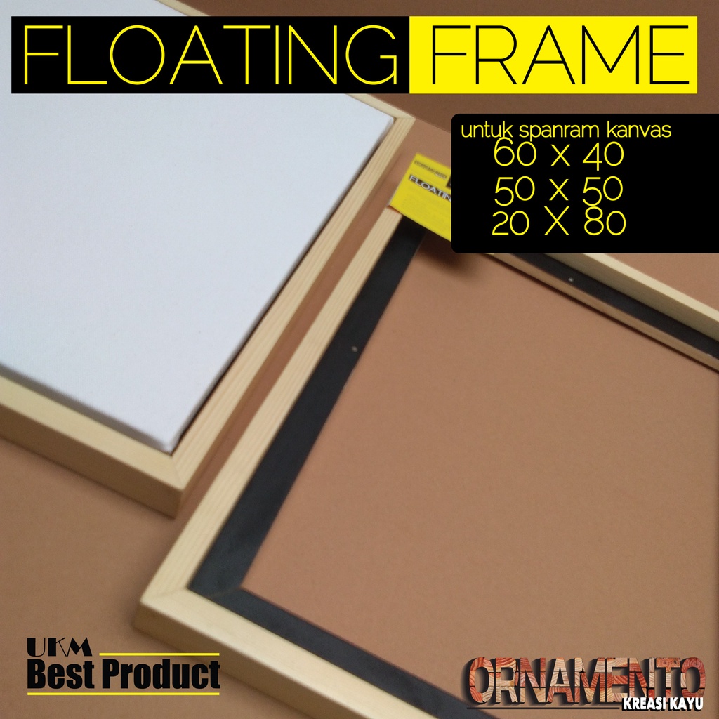 Jual Floating frame / bingkai melayang untuk spanram lukisan | Shopee ...