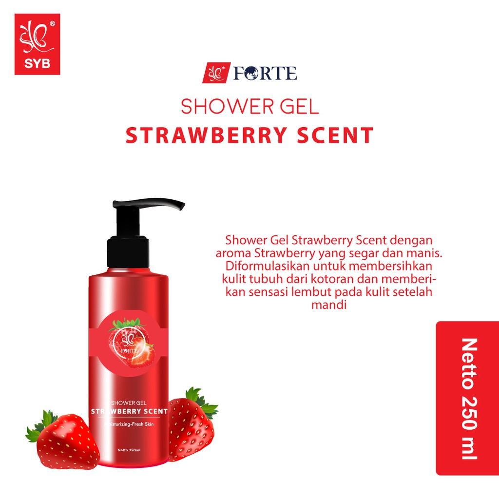 Jual SYB Forte Shower Gel Bath The Body Shop Works Strawberry Scent ...