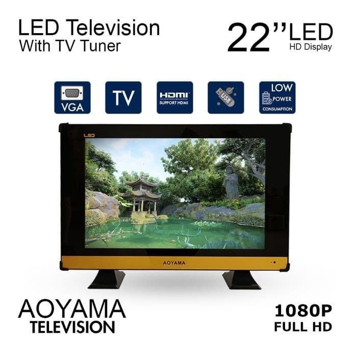 Jual TV LED 22 INCH AOYAMA USB HDMI DIGITAL ( 22 INCH ) | Shopee Indonesia